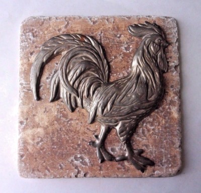 Rooster tile mold plaster cement plastic travertine trim mould 6" x 6 ...