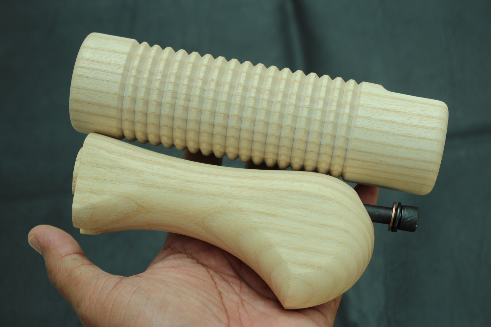 MOSSBERG 590 SHOCKWAVE 12 GA WOOD STOCK & FOREND BIRDSHEAD UNSTAINED ...