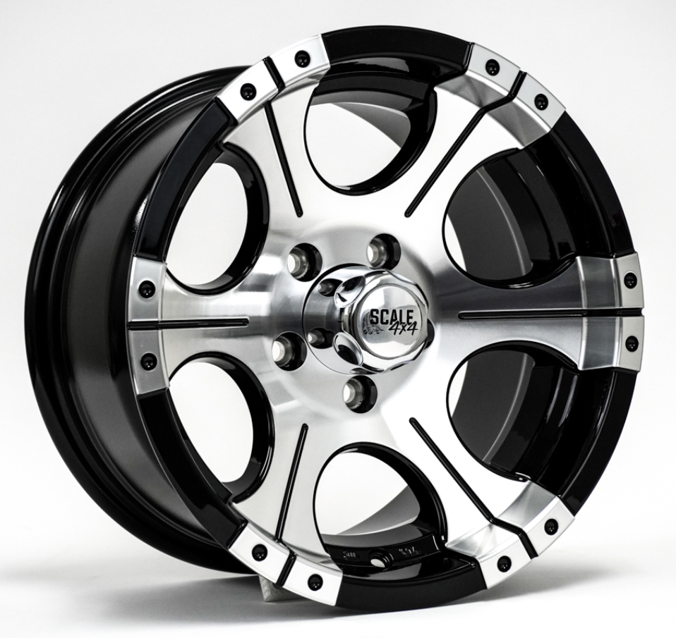 SCALE 4X4 Ace Rim 15X8 6X139.7 Offset 0 Black w/Machined Face (Quantity ...