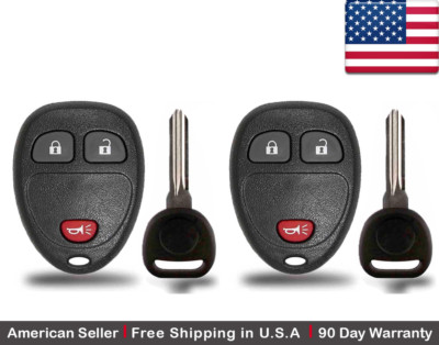 2x New Replacement Keyless Entry Remote Key Fob For Cadillac Chevrolet ...