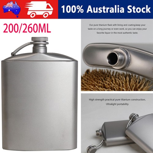 100% Titanium Flask Alcohol Whisky Wine Flask Ultralight Keep Original ...