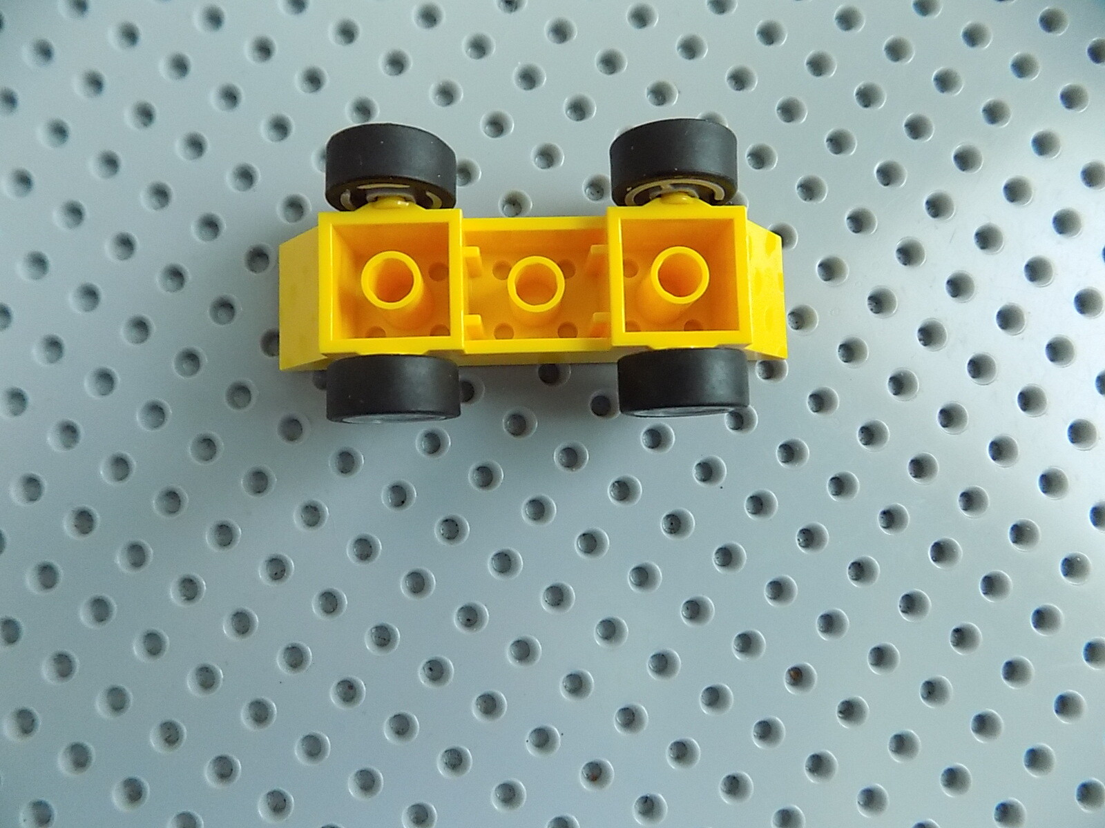 Lego Yellow Vehicle, Base 2 x 8 x 1 1/3 with wheels part 30277 | eBay