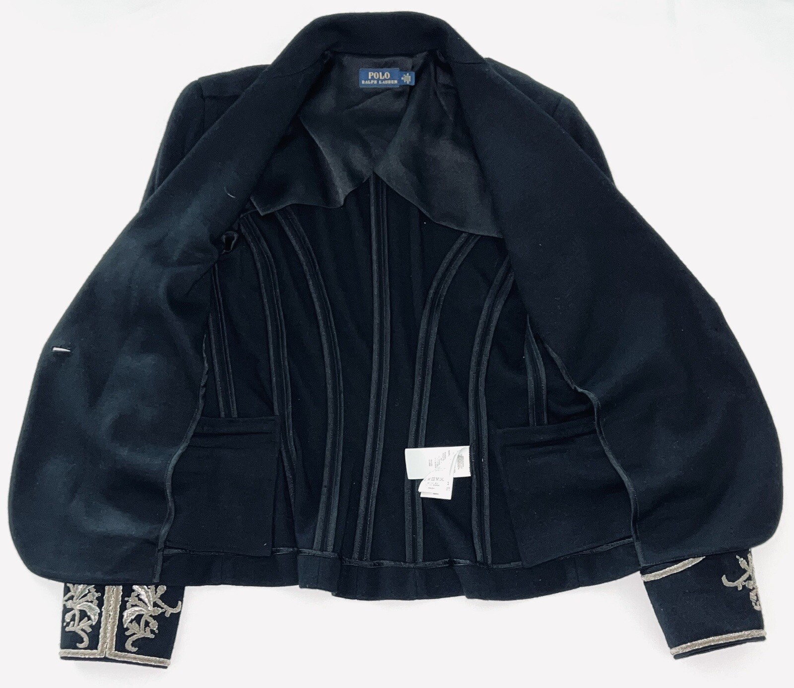 Polo Ralph Lauren Gold & Silver Bullion Wire Cuff Soft Stretch Military ...