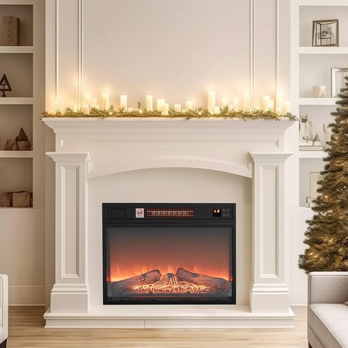 YITAHOME 23 Inches Electric Fireplace Insert, 3D Levels Flame Effect ...
