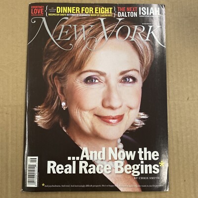 New York Magazine. Hilary Clinton And now the real race begins. Nov 13 ...