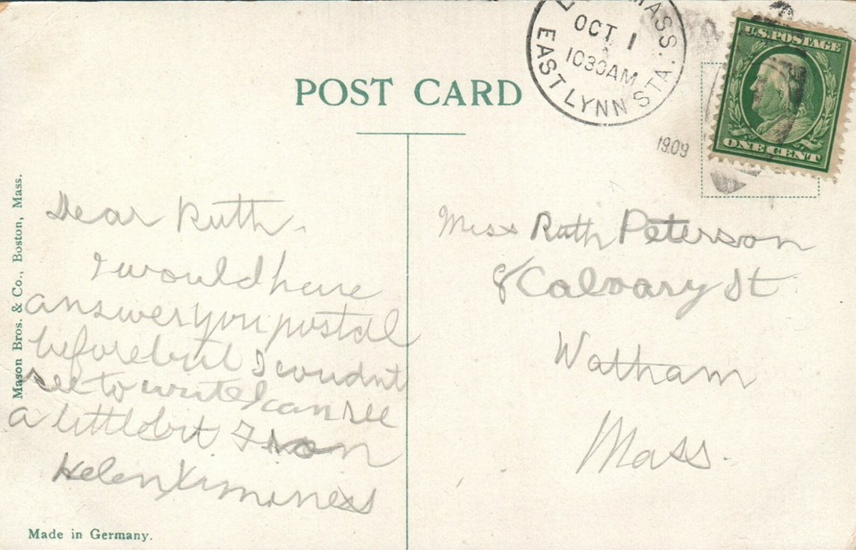 Vintage 1909 Lynn MA Floating Bridge Besse-Rolfe Co. Savoy Postcard | eBay