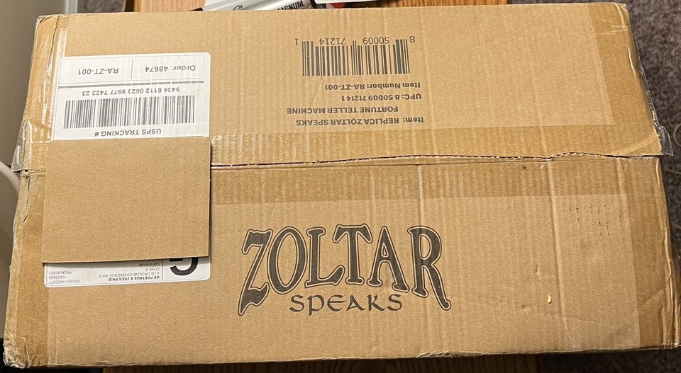 ZOLTAR NEW WAVE FORTUNE TELLING MACHINE 1/6 SCALE NEW SEALED IN BOX ...