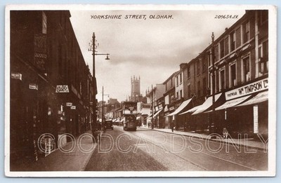 Oldham yorkshire street Trams ect Manchester Real Photo Postcard Ma 120 ...