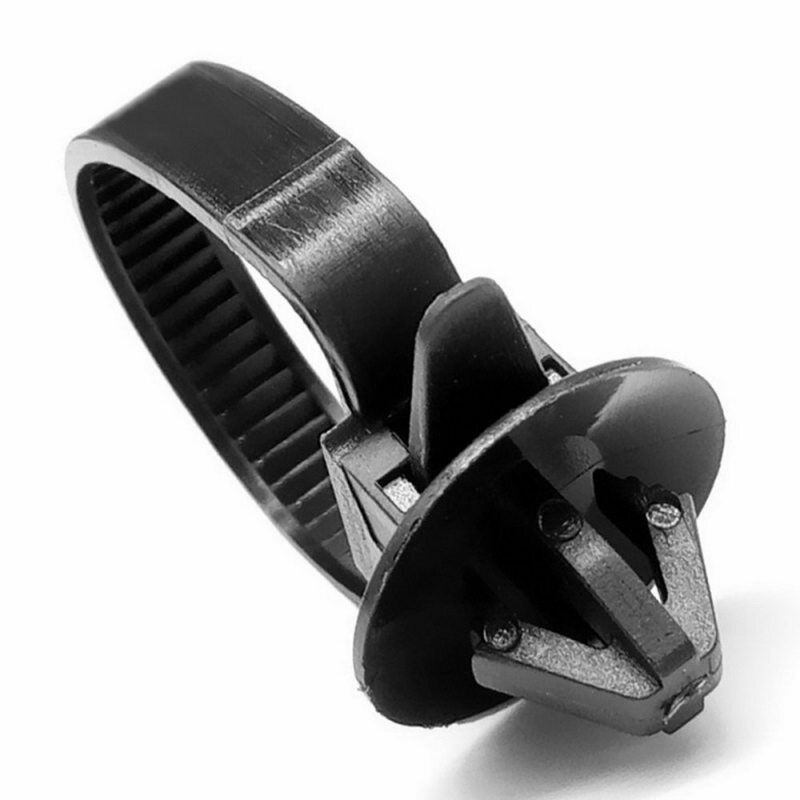 50 * Black Push Clips Wire Tie Released Zip Straps Auto Car Pipe Cable ...