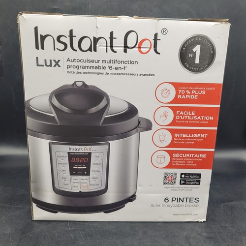 Instant Pot Lux 6-in-1 Multi-Use Programmable Electric Pressure Cooker ...