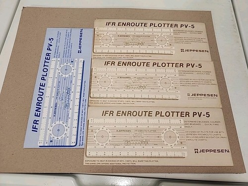 Lot Of 4 Jeppesen IFR Enroute Plotter PV-5 for Pilots with Instructions ...