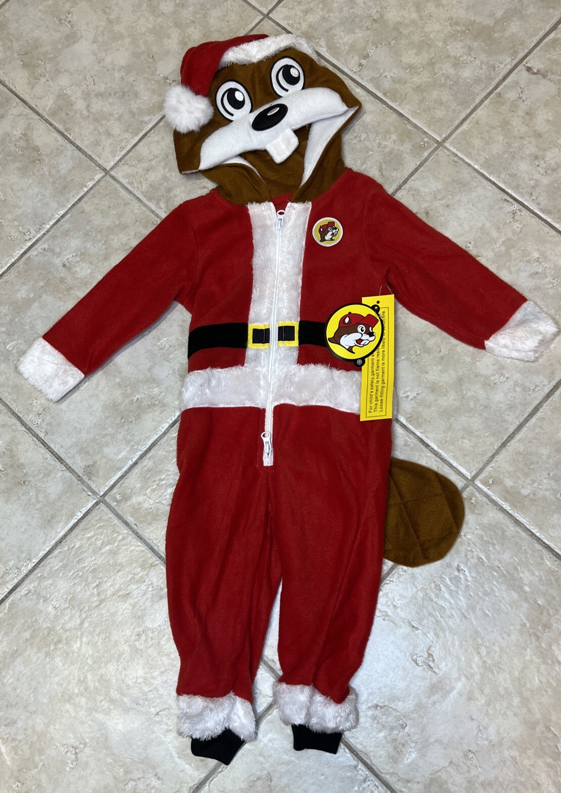 Buc-ee's Toddler 3T Beaver Mascot Buc Union Santa Body Suit Costume ...