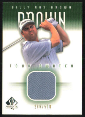 Billy Ray Brown 2001 SP Authentic Tour Swatch Green #BB-TS SN,MEM | eBay