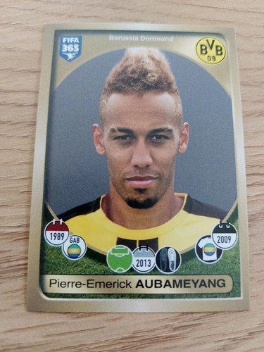 Panini FIFA 365 2017 Pierre-Emerick AUBAMEYANG Sticker 322 Borussia ...