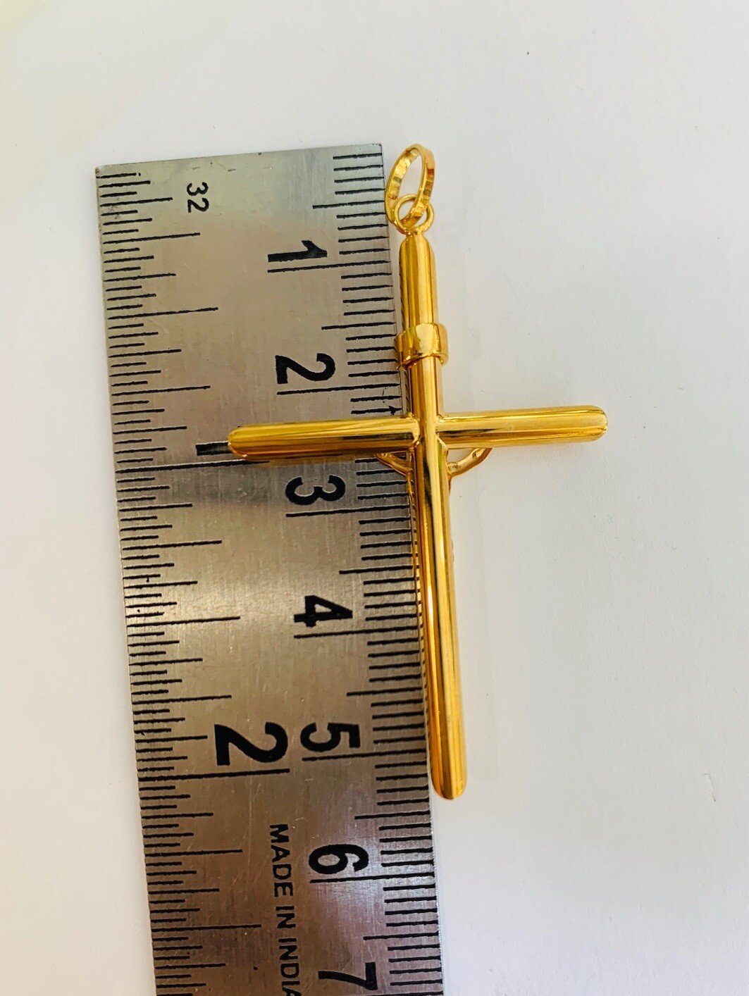 18K Yellow Gold Shaped Cross Pendant 2.30Grams(Italy) | eBay