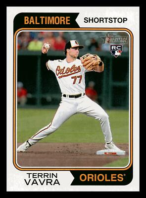 Terrin Vavra RC 2023 Topps Heritage #148 Rookie Baltimore Orioles ...