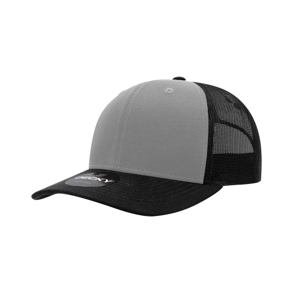 Decky Unisex 6 Panel Mid Profile Structured Cotton Blend Trucker Cap ...