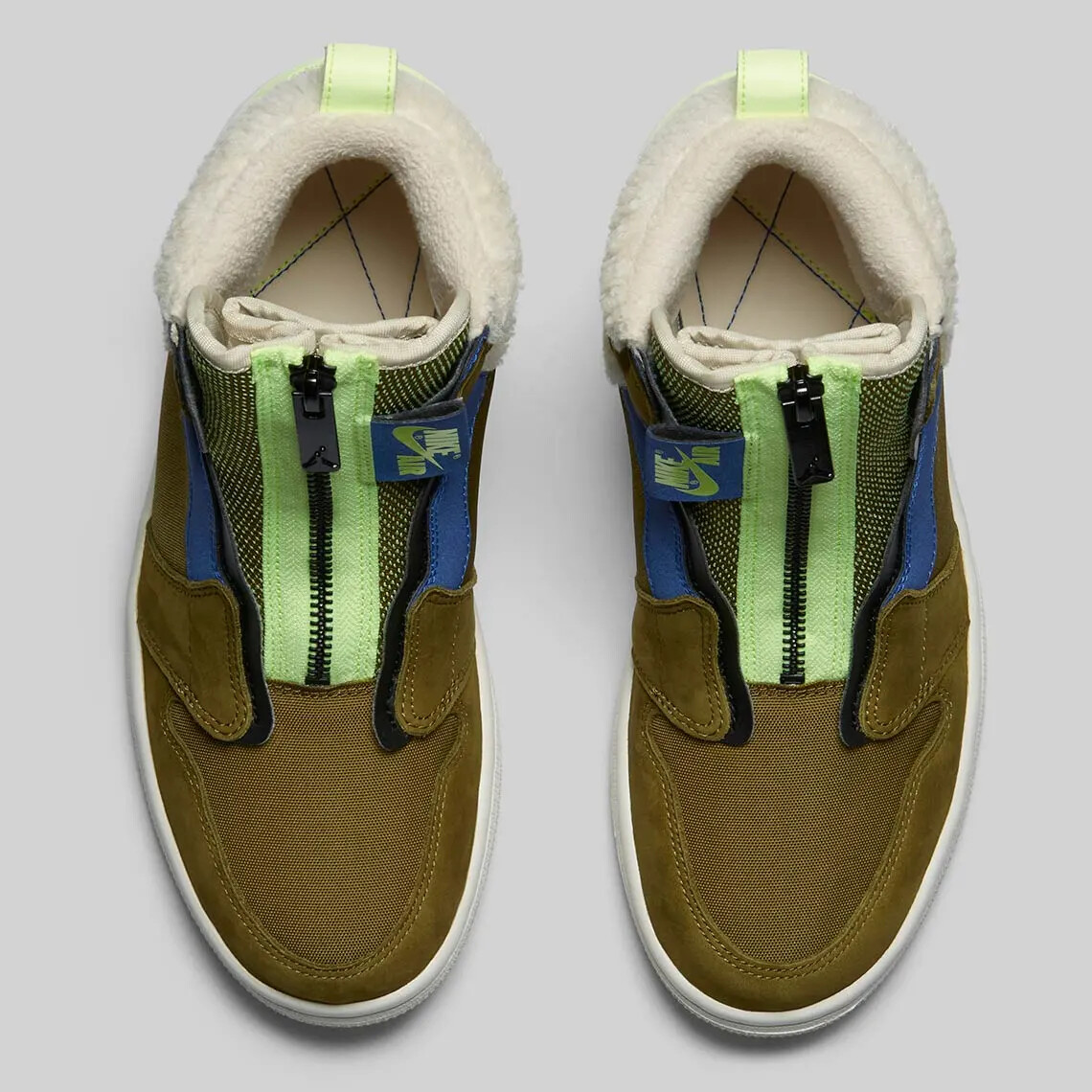 Nike Air Jordan 1 Zip High Utility Women Shoes Olive Black Size 10 ...