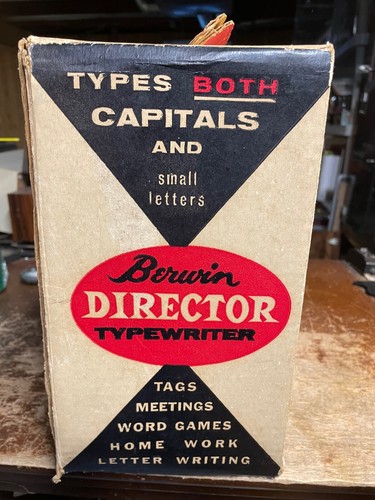Vintage Berwin Director Typewriter Toy w/ Original Box Great Condition ...