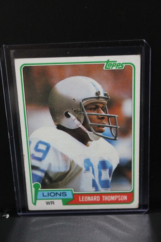 1981 Topps Football #386 Leonard Thompson - Detroit Lions EX | eBay