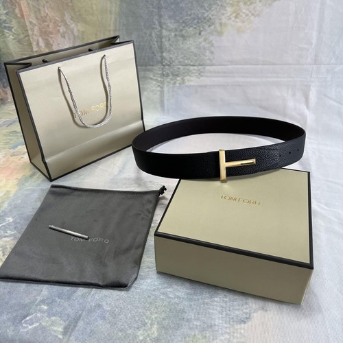 Tom Ford Gold Hardware 90 Total Length Approx. 108Cm Leather Belt | eBay