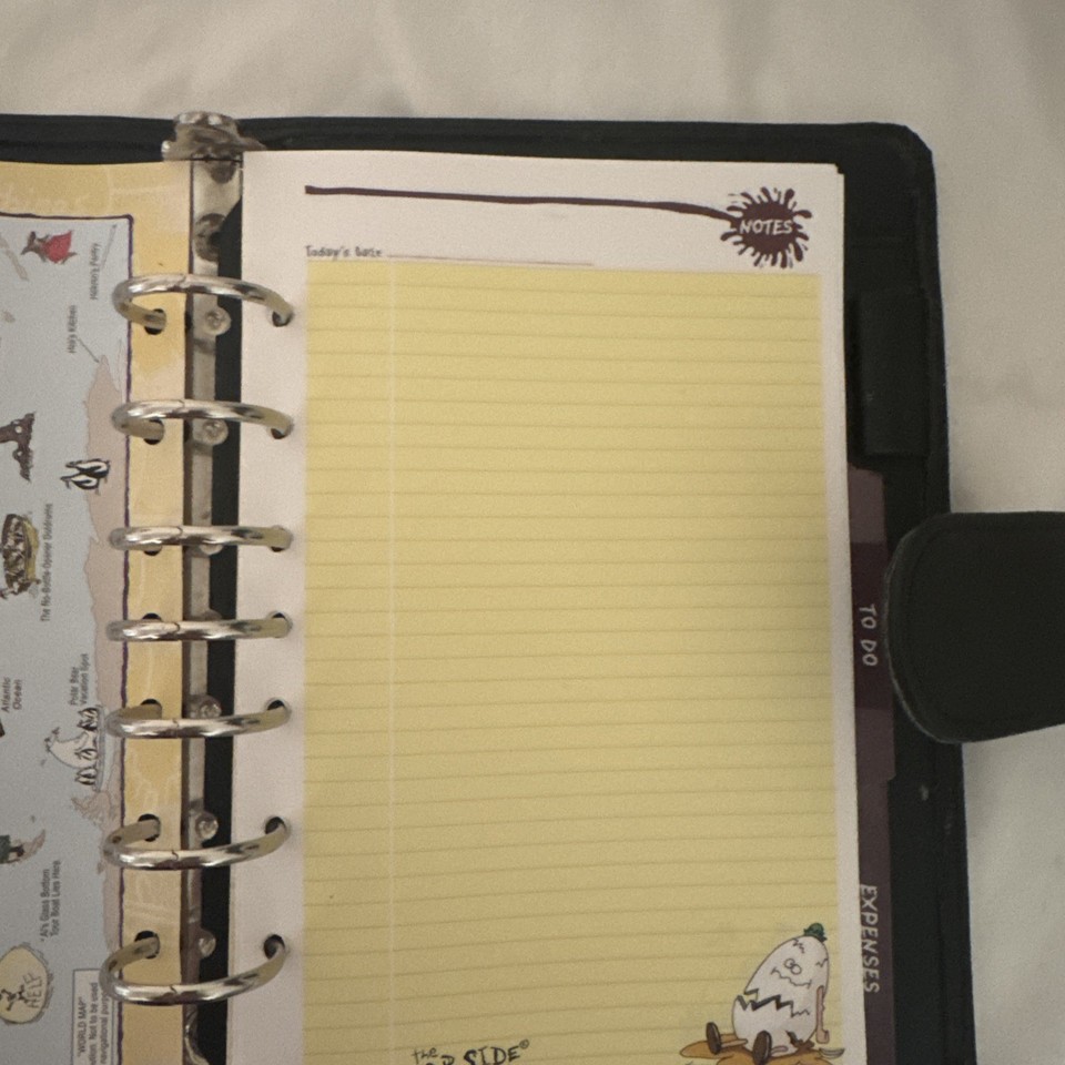 VTG 'THE FAR SIDE' Day Runner 6-Ring Faux Leather Planner Organizer ...