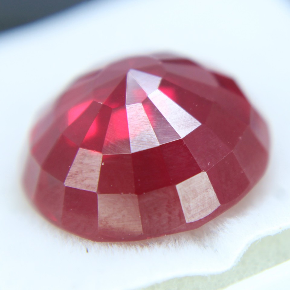 16 Ct Natural Red Ruby Certified Eye Clear Round Shape Loose Gemstones ...