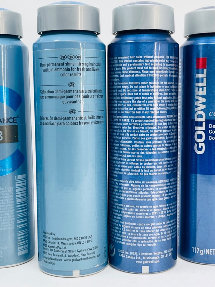 GOLDWELL Colorance Demi Permanent Hair Color Cans 4.2 oz - Choose Shade ...