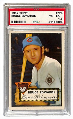 1952 Topps #224 Bruce Edwards Baseball Card PSA 4.5 VG - EX + Z61 | eBay