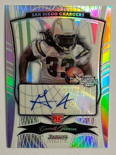 Gartrell Johnson 2009 Bowman Sterling REFRACTOR RC AUTO #106 Chargers ...