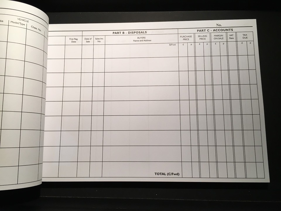 Used car sales car stock book 50 pages | eBay UK