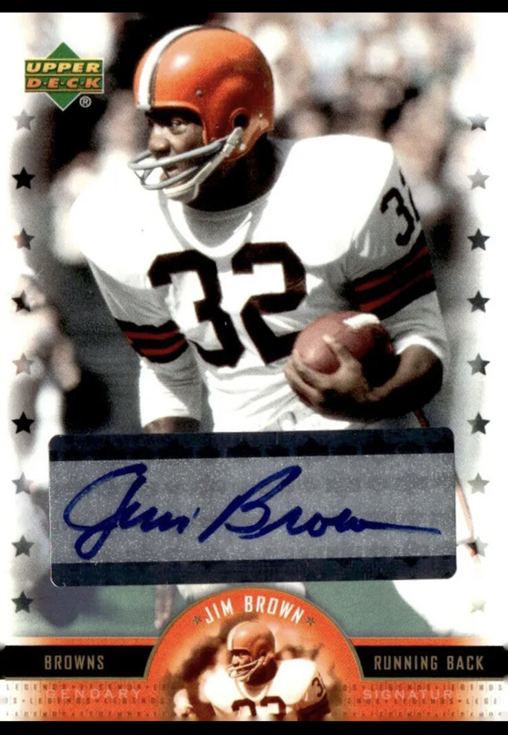 2005 Upper Deck NFL Football Legends Jim Brown Auto Signed Card ...
