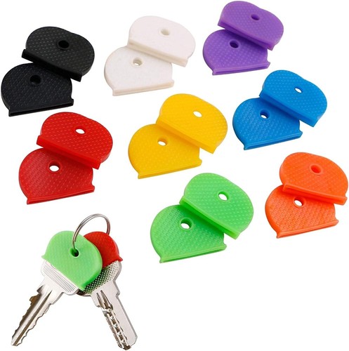 16 pcs Key Cap Covers Color Identifiers Standard Flat House Keys Coding ...