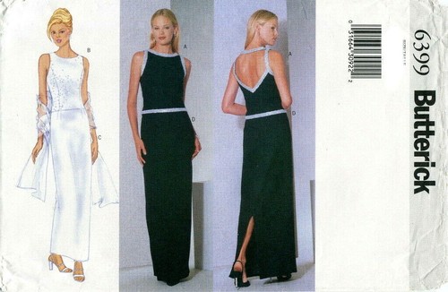 Butterick 6399 Top Skirt Stole Misses Evening Sewing Pattern Uncut Size ...