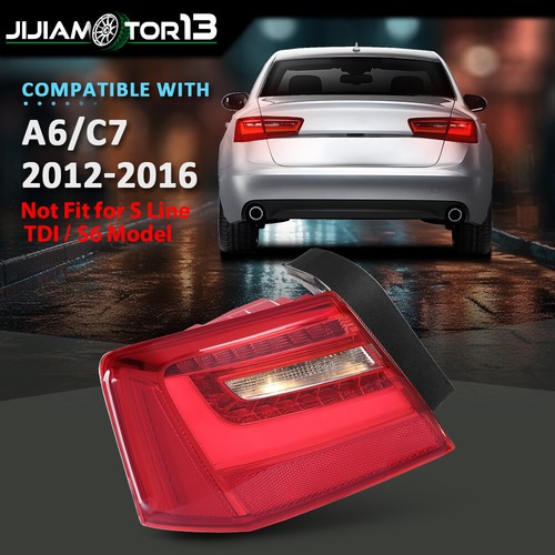 Outer LED Rear Tail Light Lamp Left Driver Fit For 12-16 AUDI A6 C7 ...