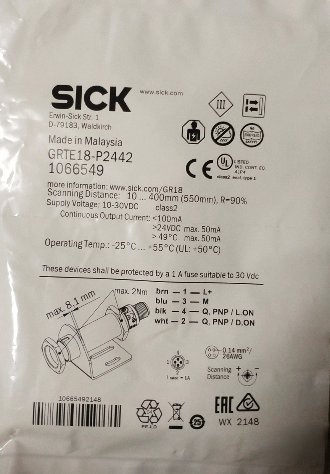 1pcs SICK GRTE18-P2442 1066549 NEW | eBay