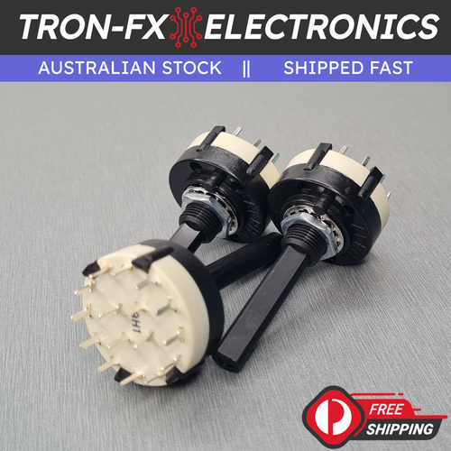 3PCS 4 Pole 2-3 Position PCB Mount Rotary Switch 6.35mm D shaft | eBay