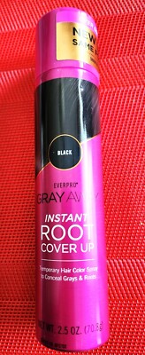 Everpro Gray Away Instant Black Root Cover Up Spray 2.5 oz. - Sealed ...