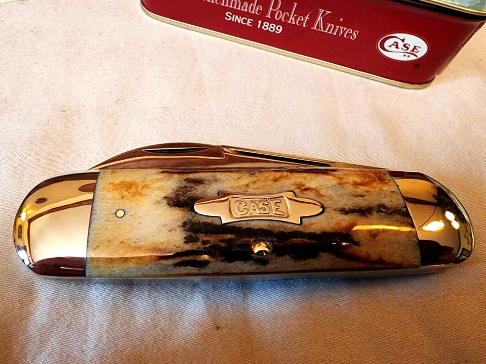 Case XX Classic 52050 STAG Elephant Toe Sunfish Knife Plain Blade BT ...