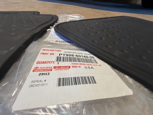 (1) Lexus GX460 14-22 All-Weather Mats Genuine PT908-60140-20 same as ...