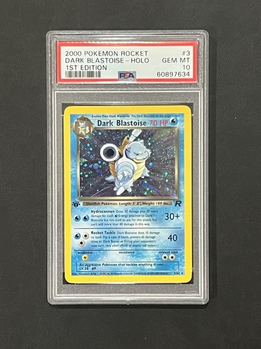 2000 Pokemon Dark Blastoise Team Rocket 1st Edition Holo 3/82 PSA 10 ...