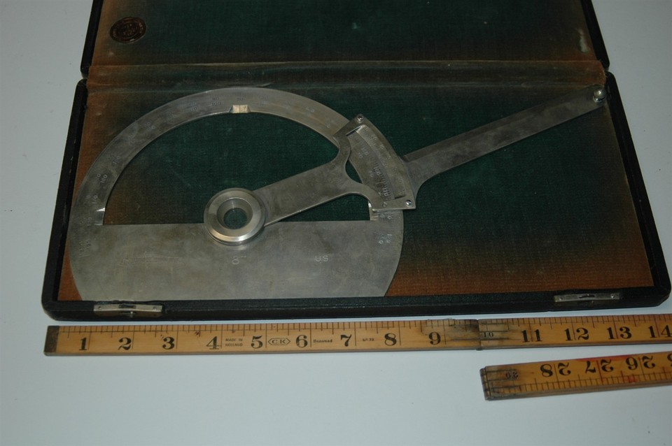 VINTAGE PRECISION INSTRUMENTS 8" DRAFTING PROTRACTOR SURVEYING TOOL IN ...