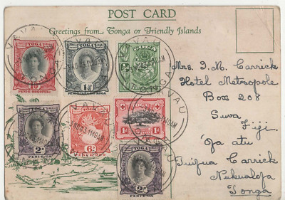 Stamps Tonga, Post Card with stamps 1943 | eBay
