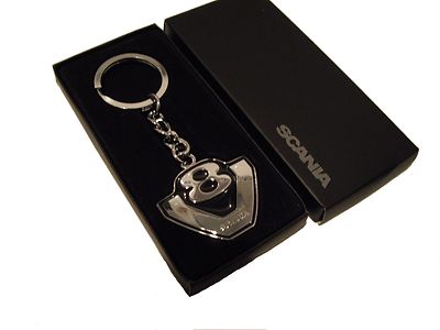 Genuine Scania Truck V8 Logo Chunky Enamel Metal Key ring Keyring BNIB ...