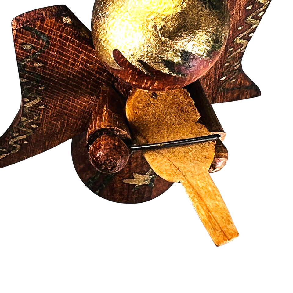 Vintage Feri Angel Wooden Wood Ornament Violin Handpainted Italy ...
