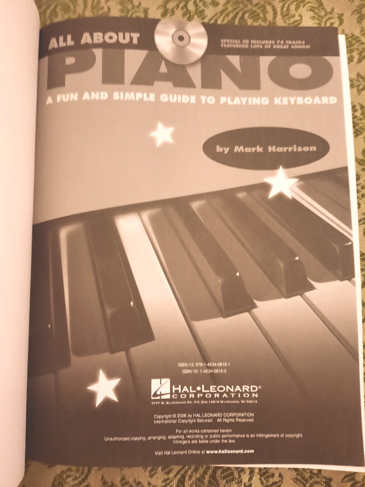 All About Piano By Mark Harrison Guide To Playing Keyboard Including CD ...