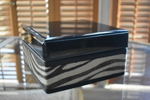Stunning Black & Zebra Print Box Created by Christian Siriano | eBay