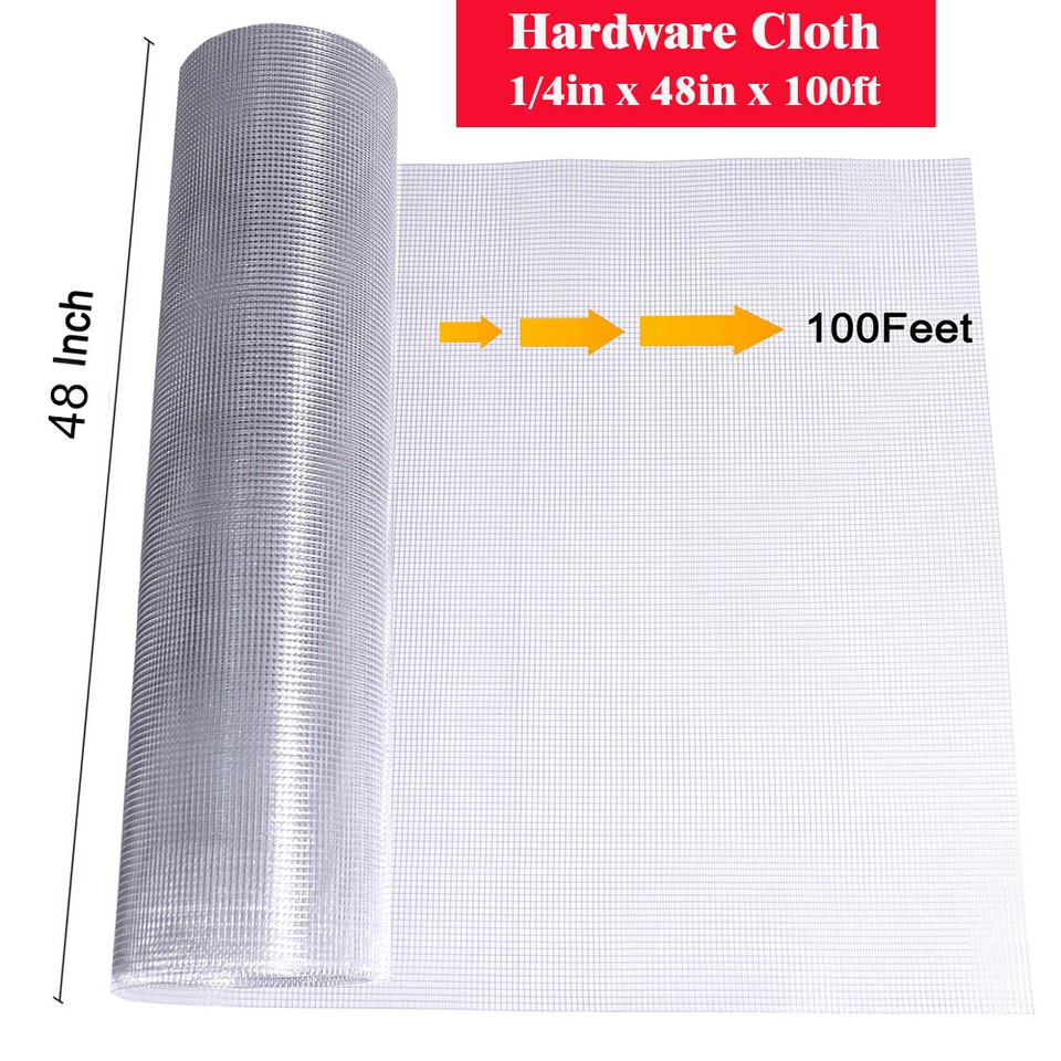 Hardware Cloth 1/2in &1/4in Welded Wire Mesh Chicken Coop Duck Snake ...