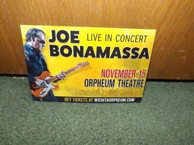 Joe Bonamassa 2022 Wichita, KS Promo Concert Postcard - Glossy ...