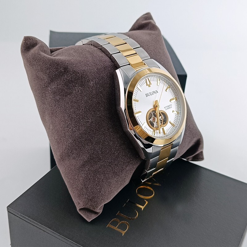 Bulova Classic Surveyor 98A284 Gold/Silver Men Automatic Watch ...